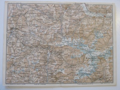 STAMPA ANTICA MAPPA BORMIO TAUFERS STELVIO PEJO COGOLO LAAS ORTLER ...