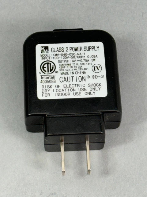 AC POWER SUPPLY Adapter - 4V - Class 2 - Works Great - KMV-040-030-NA-1 ...
