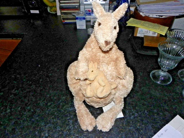 IKEA SMALL 32CM Klappar Kangaroo with Joey Attached Soft Cuddly Plush ...