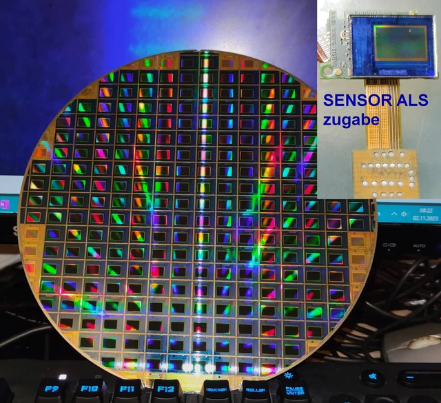 7.8-ZOLL, 20 CM Silicon Wafer, Image Sensor 2006 mit original Sensor ...