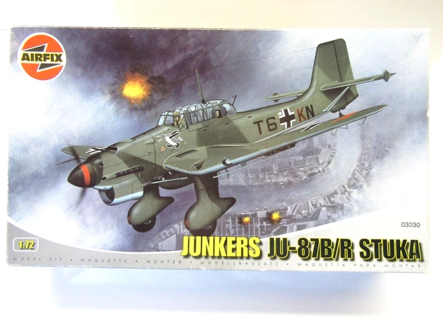 AIRFIX 1:72 SCALE Junkers Ju-87B/R Stuka Model Kit # 03030 $42.95 ...