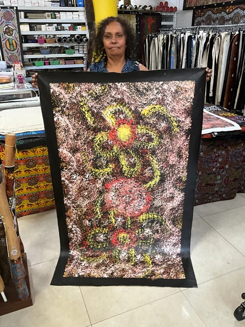 TREPHINA SULTAN THANGUWA Aboriginal Artist ALUKARA SACRED WOMANS PLACE ...