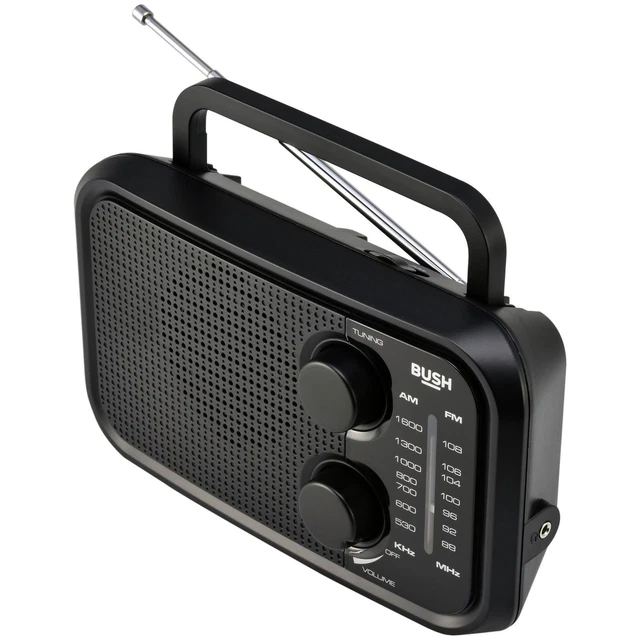 BUSH FM/AM PORTABLE Radio PR-206 - Black 7030736 £14.99 - PicClick UK