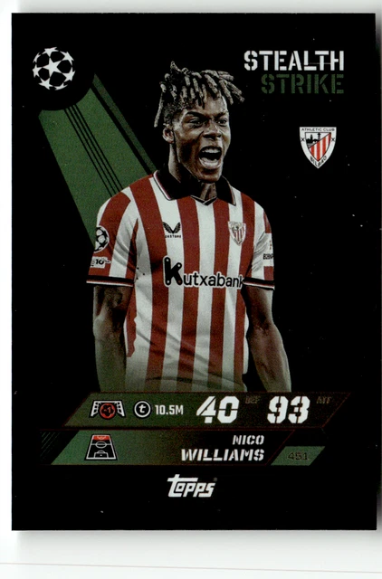 TOPPS MATCH ATTAX Champions League 2025-26 No. 451 Nico Williams ...