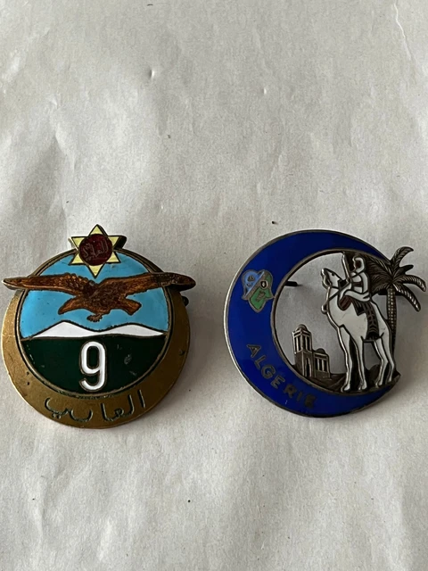 INSIGNE DU 9° régiment tirailleurs Algériens Type 1 embouti et insigne ...