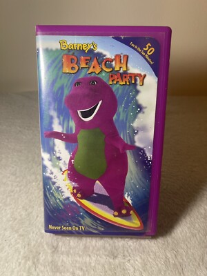 BARNEY’S BEACH PARTY Movie VHS Tapes Sun Safety Hula Dancing Fun at the ...