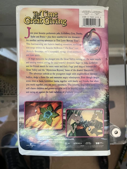 THE LAND BEFORE Time: The Time of the Great Giving (VHS, 1995 ...