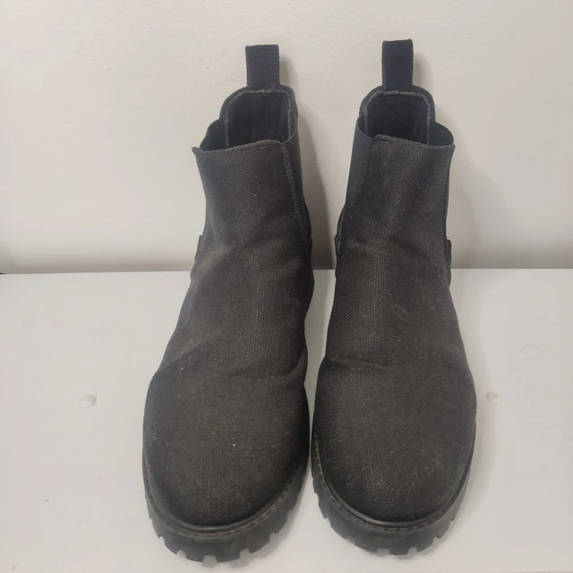 8000 KICKS WATERPROOF Black Chelsea Boots The Crossover Hemp Size 46 EU ...