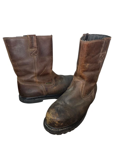 WOLVERINE WATERPROOF EH Safety Toe Pull On Work Boots Brown Mens 9.5 M ...