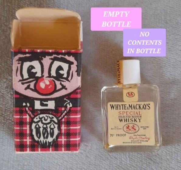 RARE VINTAGE 1970S Whyte & Mackays Scottish Miniature EMPTY Novelty ...