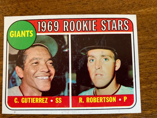 1969 TOPPS GIANTS recrues # 16 Cesar Gutierrez & Rich Robertson EUR 1 ...