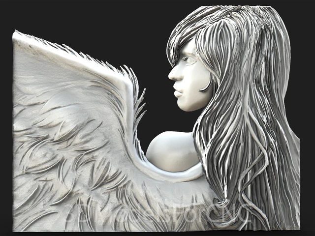 3d Model Stl File For Cnc Router Laser And 3d Printer Angel 2 £2 50