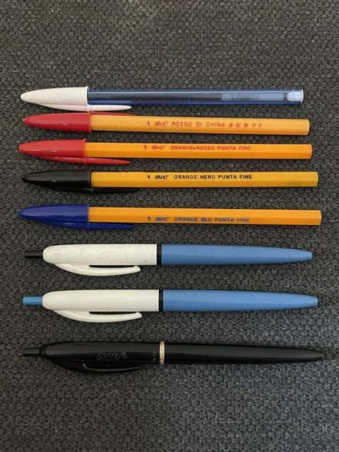 LOTTO PENNE BIC vintage M17 orange 925 fondo di magazzino EUR 29,90 ...