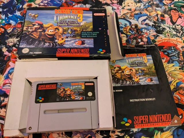 DONKEY KONG COUNTRY 3 Dixie Kong's Double Trouble! SNES PAL in scatola ...