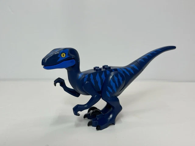 LEGO VELOCIRAPTOR WITH Blue Markings Mini figure Jurassic World ...