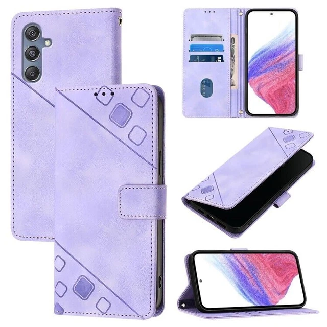 FOR SAMSUNG GALAXY M34 5G / F34 5G Skin Feel Embossed Leather Phone ...