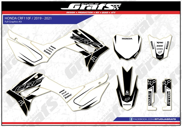 2019 2020 2021 CRF 110F Graphics Kit For Honda CRF110F 110 F Decals ...