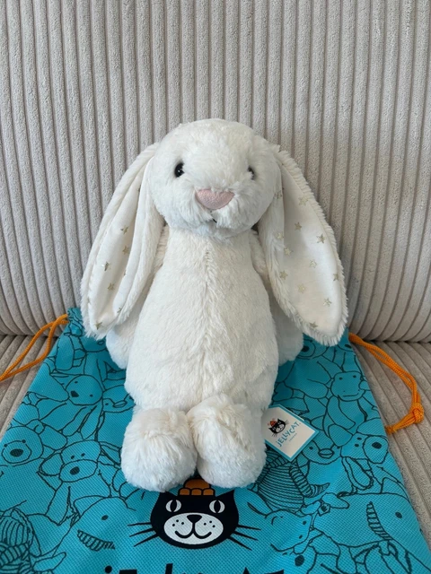 JELLYCAT BASHFUL TWINKLE Bunny White Cream Star Ears 31cm With Tags ...