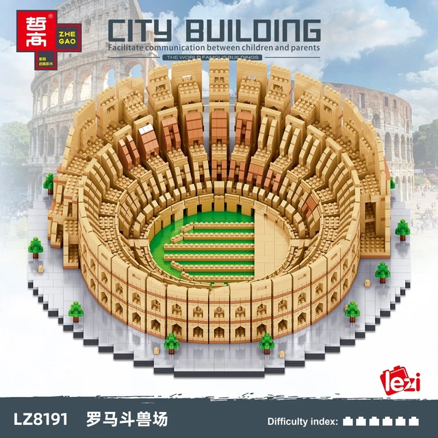 WORLD ARCHITECTURE MINI Blocks Roman Colosseum Model Diamond Building ...