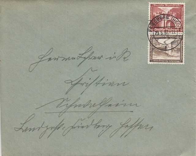 GERMAN REICH, LETTER No. SK30 of 29.06.1937 from Friedberg to ...