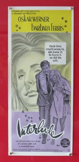 INTERLUDE ORIGINAL 1968 DAYBILL CINEMA MOVIE FILM POSTER Oskar Werner ROMANCE EUR 45,77 ...