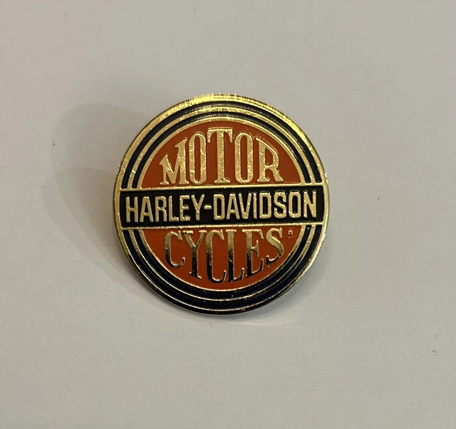 HARLEY DAVIDSON MOTORCYCLES Solid Brass 1” Round Pin Officially ...