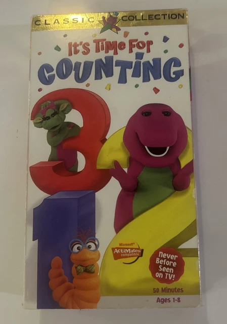 BARNEY IT’S TIME For Counting Classic Collection VHS Video Tape Sing ...