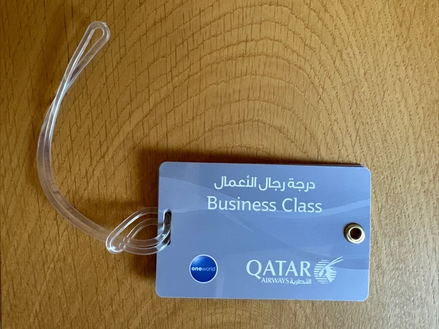 QATAR AIRWAYS - Business Class hinged Plastic luggage tag, New £7.99 ...