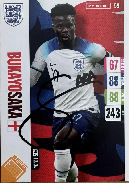 BUKAYO SAKA ENGLAND Hand Signed Panini Euro 2024 Card £9.99 - PicClick UK