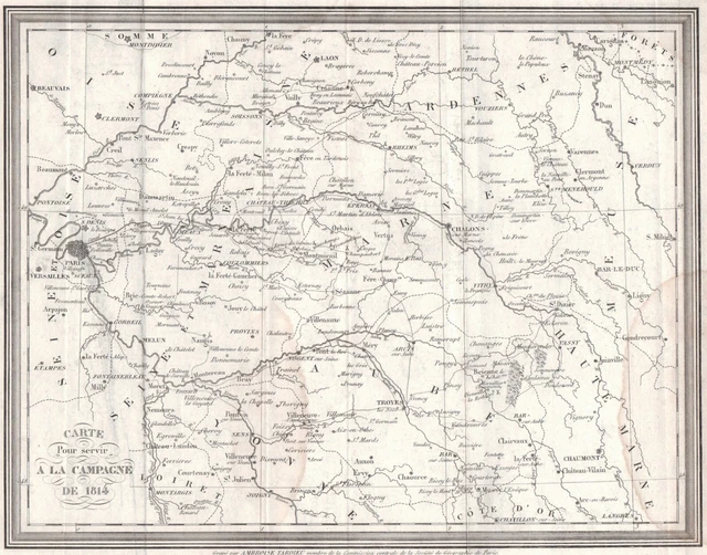 CARTE XIXE LA Campagne de France 1814 Napoléon Bonaparte campaign of ...