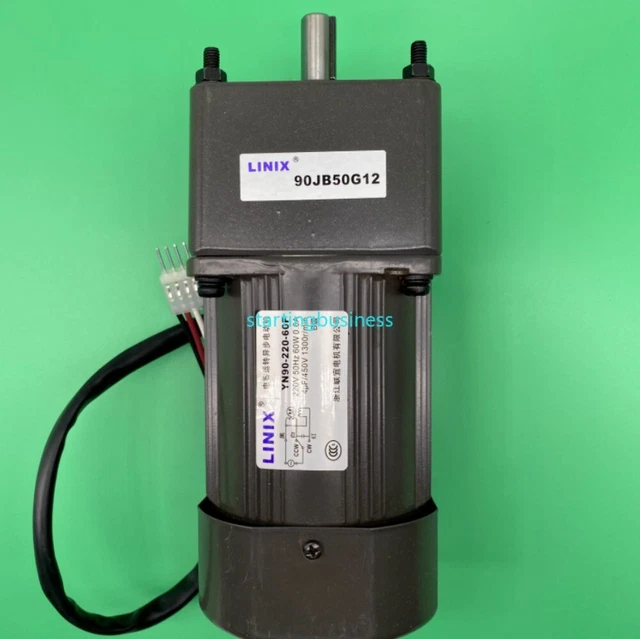 NEU LINIX 90JB50G12 YN90-220-60F drehzahlregulierender Motor 220V 60W 0 ...