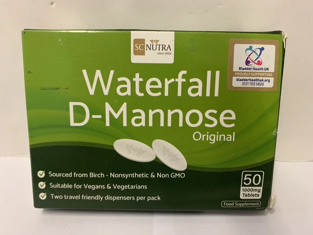 WATERFALL D-MANNOSE 1000MG 50 Tablets | UTI & Cystitis Support ...