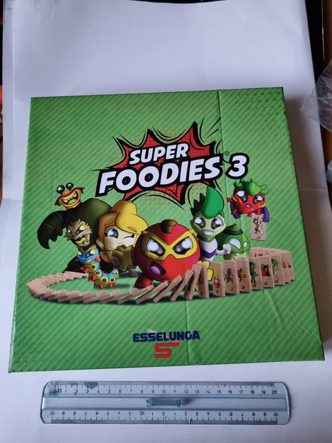 SUPER FOODIES 3 Domino Legno Esselunga Serie Completa + Scatola + Gioco ...