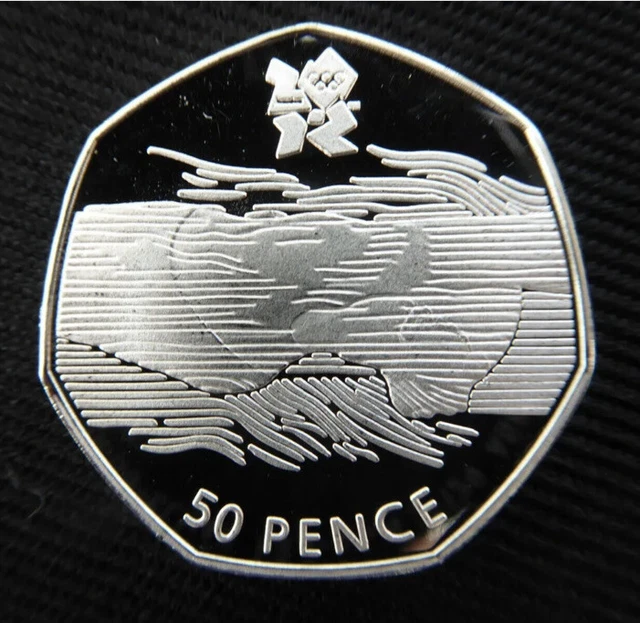 2011 AQUATICS 50P - Reproduction- Olympic Swimming Error Copy Coin Gap ...