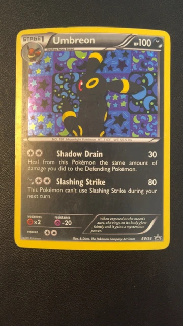 POKÉMON TCG UMBREON Black & White BW93 Holo Promo LP 2013 $39.99 ...