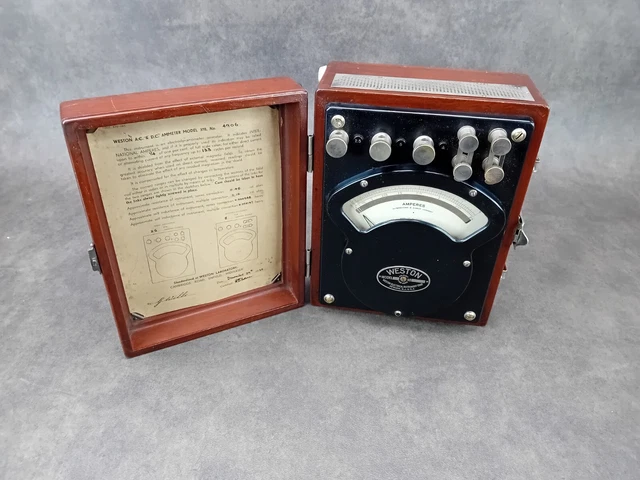 VINTAGE 1938 WESTON Instrument Corp AC & DC Voltmeter Model.370 No.4960 ...