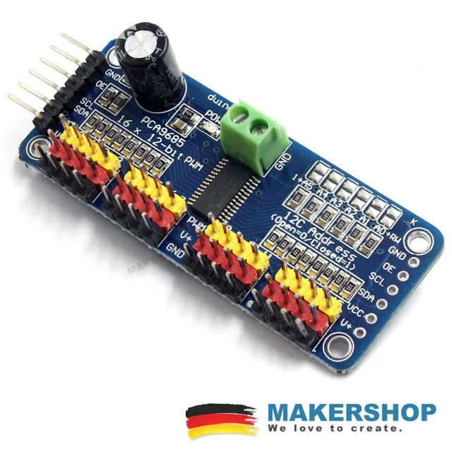 PCA9685 16 CANAUX servomoteur module pilote PWM I2C Arduino Raspberry Pi EUR 9,85 - PicClick FR