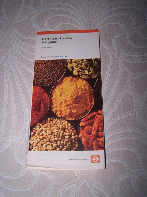 NORTH EAST LONDON Bus Guide July 2001 Map Brick Lane Transport Buses ...