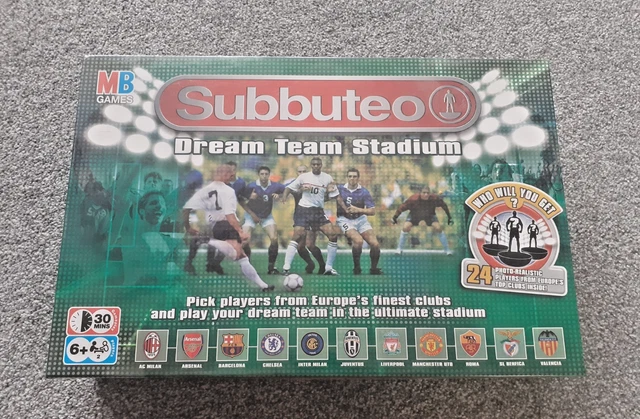 SUBBUTEO DREAM TEAM Stadium Set, Arsenal Team /Cloth Pitch , 2 Balls £4 ...