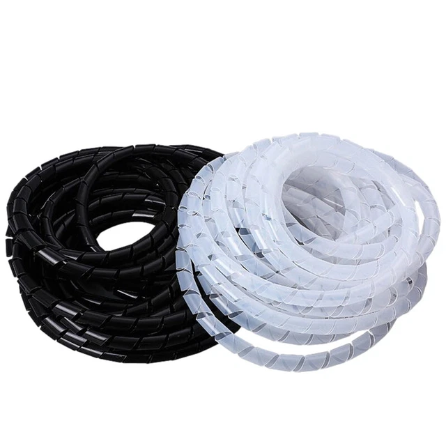 10M FLEXIBLE SPIRAL Cable Cord Power Wire Storage Management Organizer ...