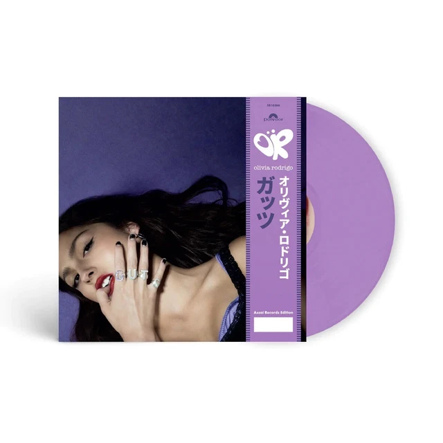 OLIVIA RODRIGO GUTS Limited Edition Vinyl LP Purple Colour Assai Obi ...