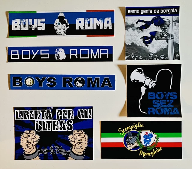 7 ADESIVI ULTRAS Inter Curva Nord Milano Ultras Stickers EUR 14,00 ...
