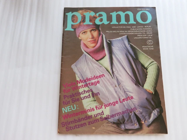 DDR PRAMO PRAKTISCHE Mode Schnittmuster 10/1983 Winter Jacke Hose ...