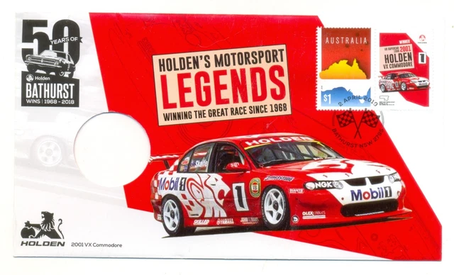 AUSTRALIAN FDC COMMEMORATIVE-50 Years Bathurst Holden VX Commodore 2Ap2019ex PNC $5.00 - PicClick AU