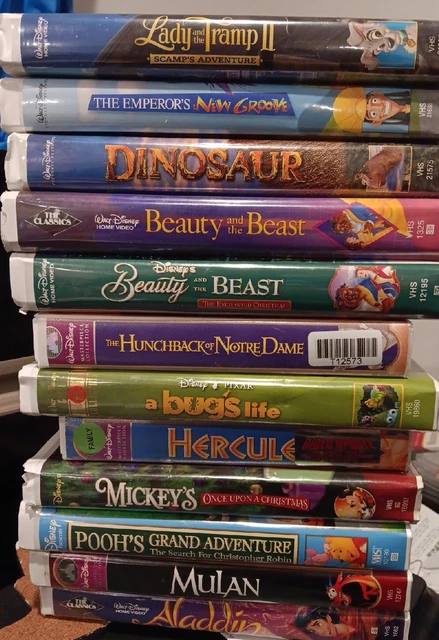 DISNEY VHS LOT. 1990s-2000s. Aladdin, Mulan, Beauty And The Beast ...