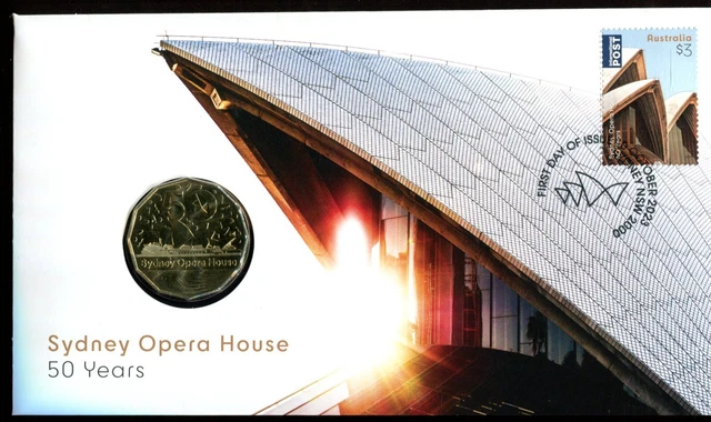 2023 SYDNEY OPERA House 50 Years PNC/FDC With RAN Uncirculated 50c Coin ...