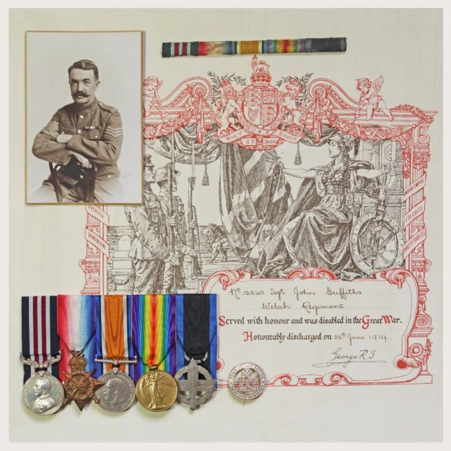 WW1 CARDIFF PALS Military Medal Group £2,150.00 - PicClick UK