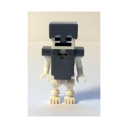 LEGO MINECRAFT SQUELETTE Minifigurine Avec Acier Armure Et Casque De ...