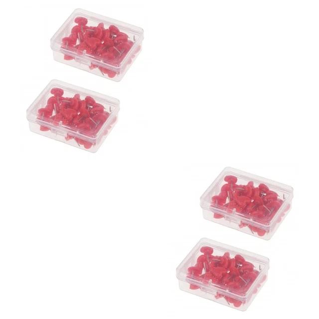 4 BOXES/TOTAL MAP Indicator Red Plastic Thumbtacks Bulletin Boards Wall ...