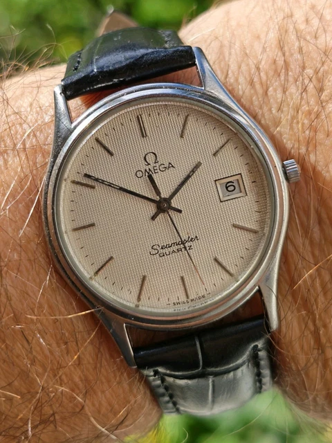 OMEGA SEAMASTER BREST Stunning Texture White Dial Mens Watch Circa 1982 ...
